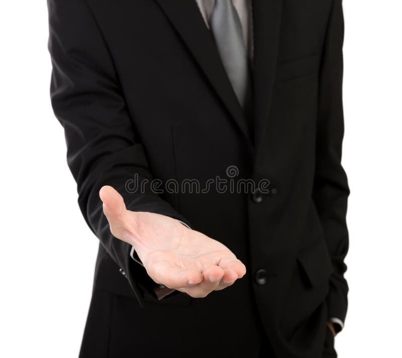 Open Hand Over Nature Background Imagination Stock Image - Image of ...