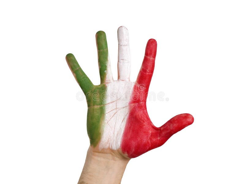 Hand Painted Flag of Italy Expressing Negativity Stock Photo - Image of ...