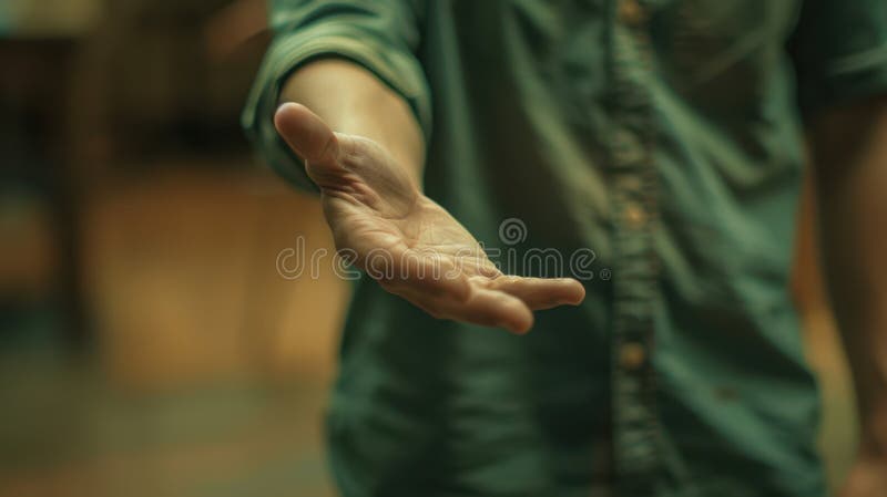 The Open Hand Gesture.AI Generated Image Stock Image - Image of help ...