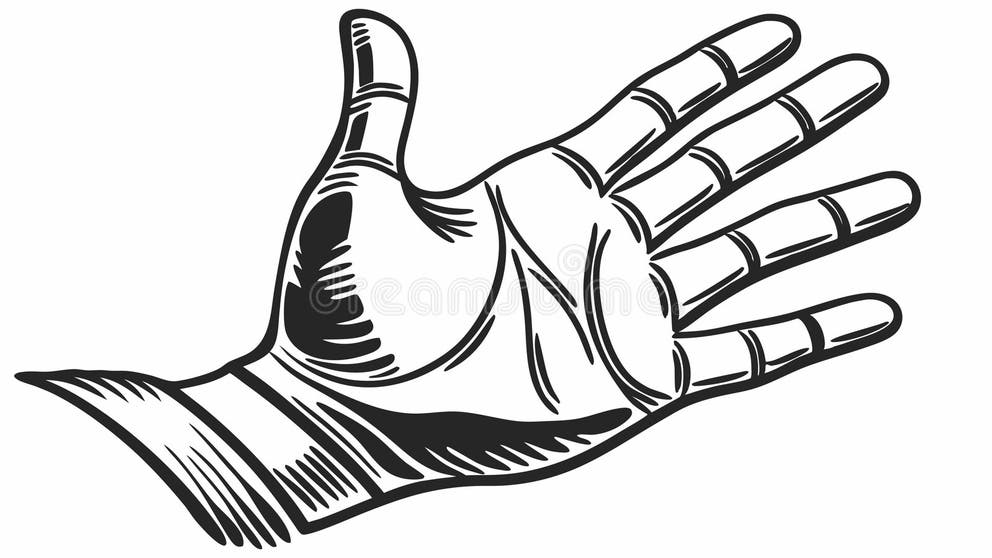 Open Hand Gesture Helping Connection, Vector Design Generative AI Stock ...