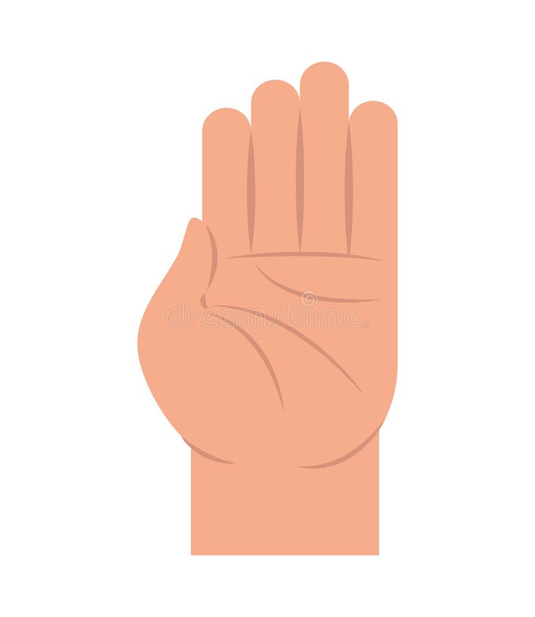 Open hand gesture stock vector. Illustration of design - 258088848