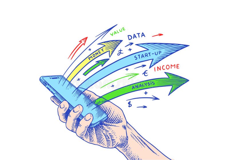 Illustration of Teamwork and Planning a Giant Pencil and Checklist ...