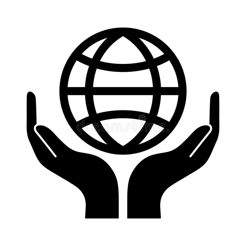 Open Hand Holding Globe Logo Vector Stock Illustration - Illustration ...