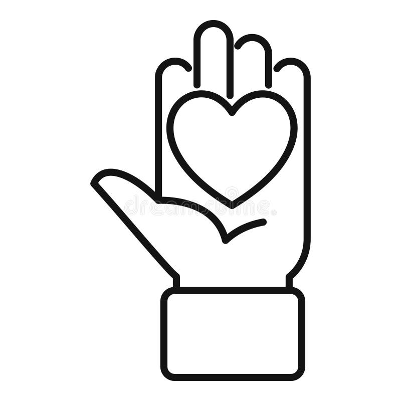 Open Hand Holding Heart Shape Love Charity Donation Concept Stock ...