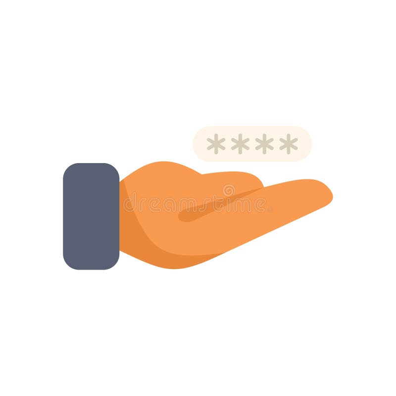 Hand Holding Password With Asterisks For Security And Privacy Stock