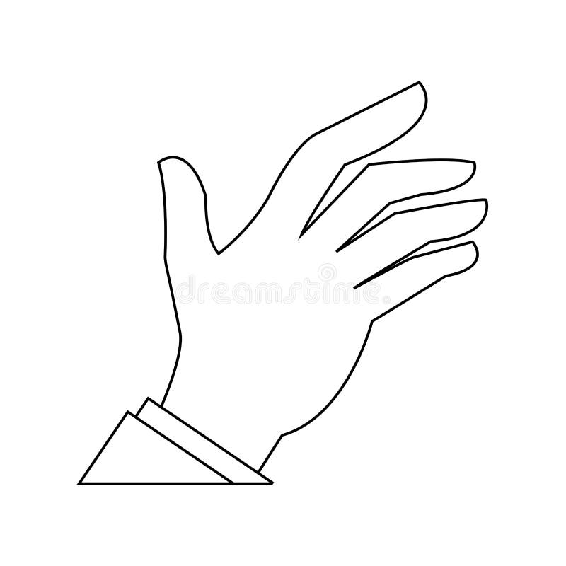 Open hand icon image stock illustration. Illustration of hand - 89051471