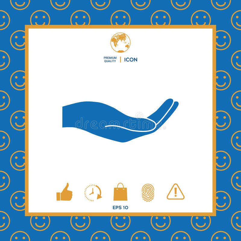 Open hand icon stock vector. Illustration of side, human - 119017512