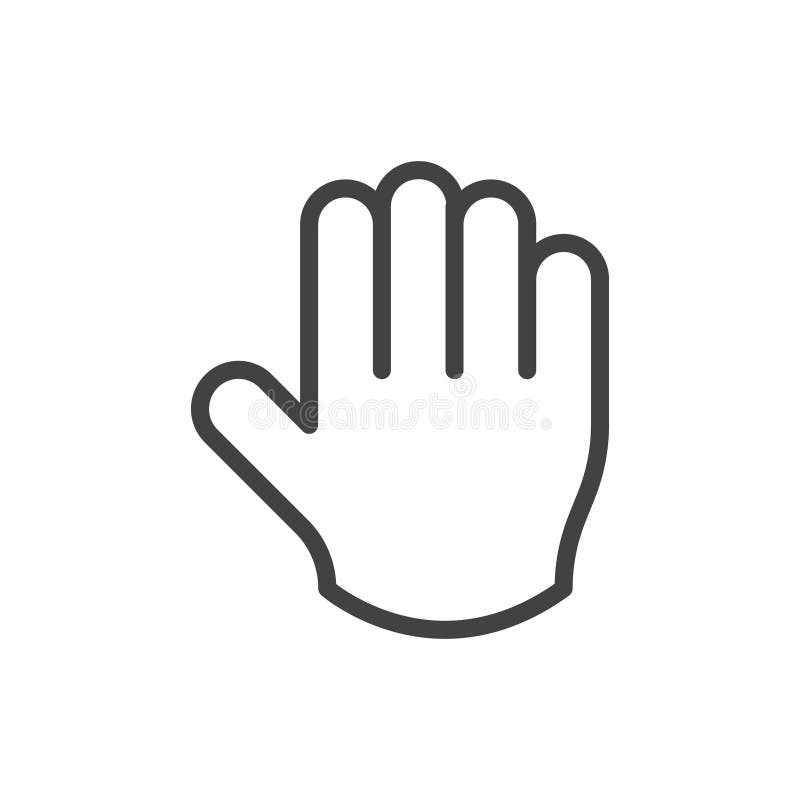 Open Hand Icon Symbolizing Help or Interaction Stock Illustration ...