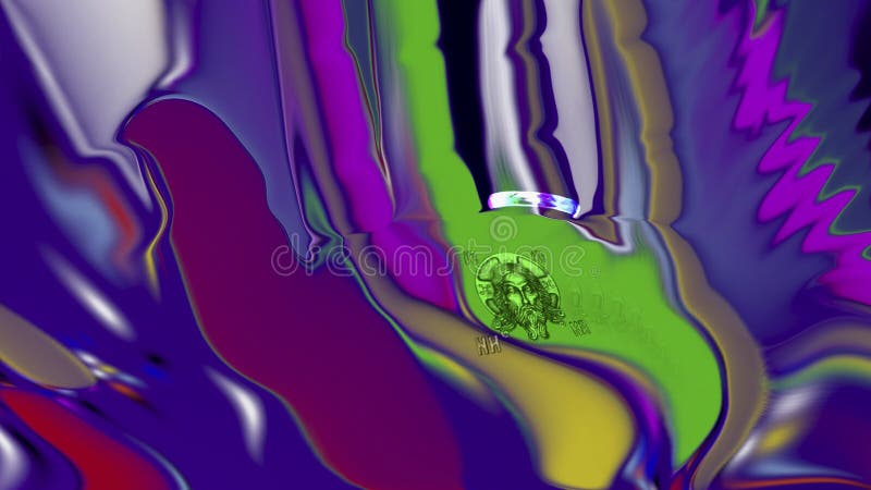 An Open Hand with an Image of God on it. Stock Illustration ...