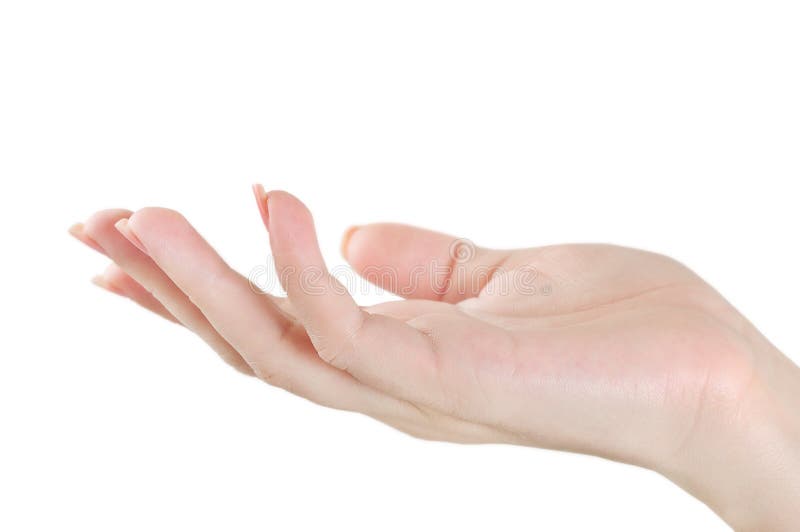 Gesture of Womans Open Hand Stock Photo - Image of caucasian, adult ...