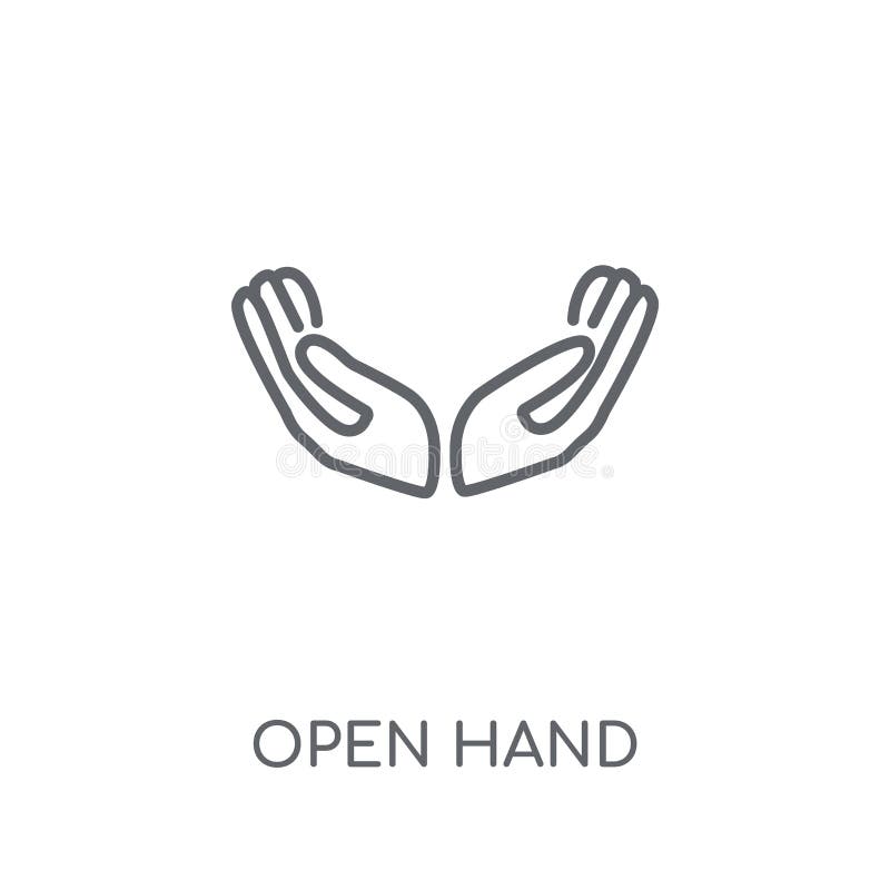 Open Hand Icon. Trendy Open Hand Logo Concept on White Background from ...