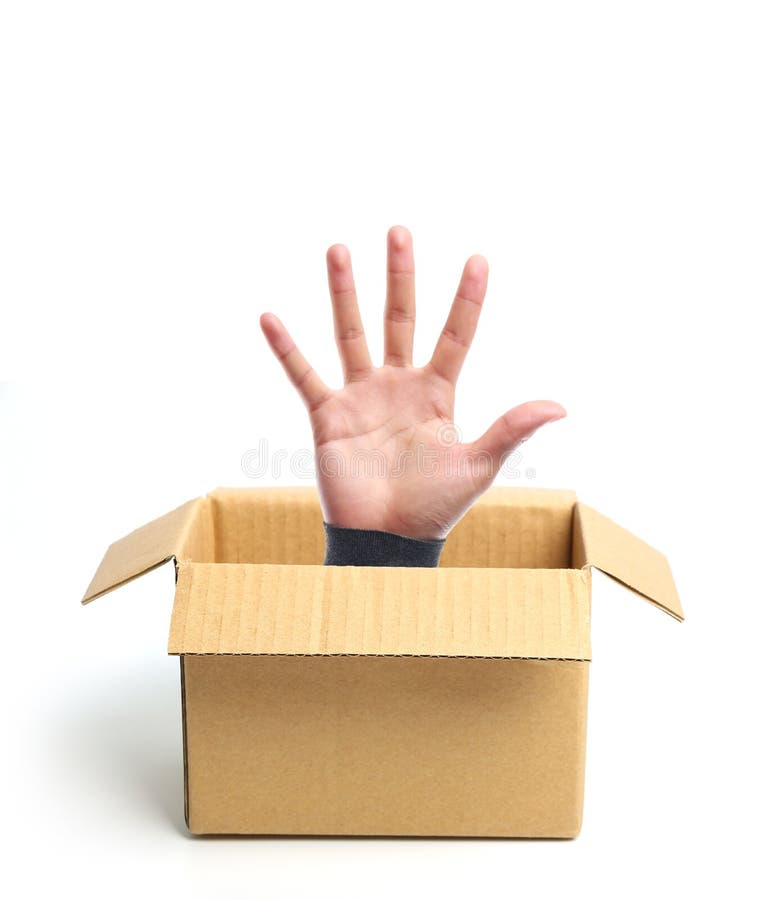 Hand deliver a parcel stock photo. Image of decoration - 26849216