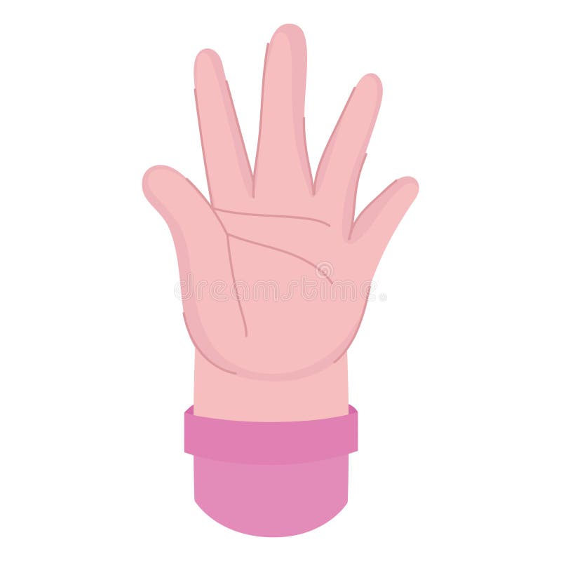 Open hand raised stock vector. Illustration of unity - 224318961