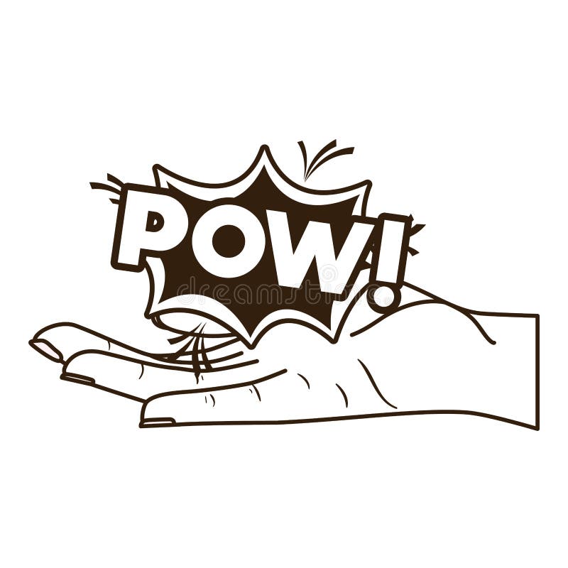 Open Hand Receiving Comic Words in Speech Bubble Stock Vector ...