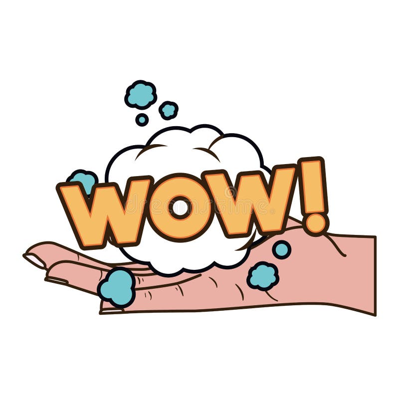 Open Hand Receiving Comic Words in Speech Bubble Stock Vector ...