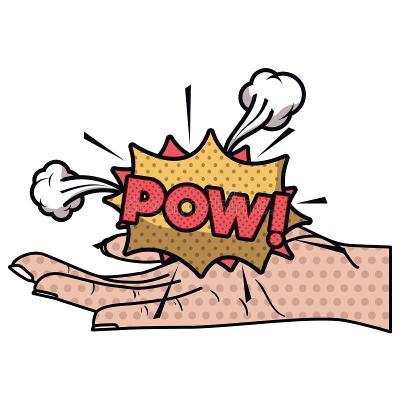 Open Hand Receiving Comic Words in Speech Bubble Stock Vector ...