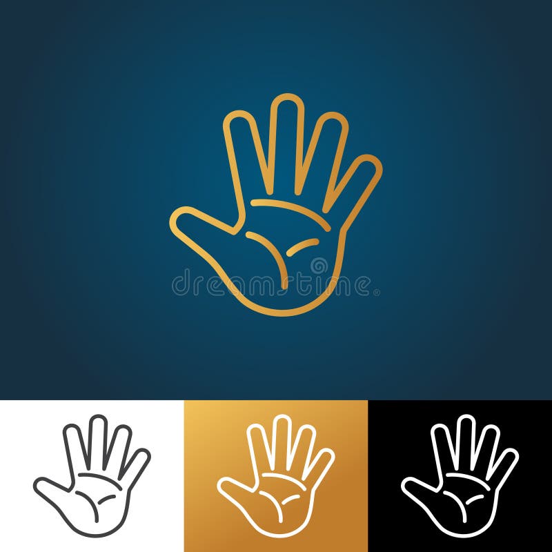 Open hand vector icon stock vector. Illustration of care - 86275414