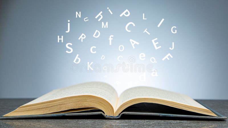 Open Handbook for Study and Education in School Stock Photo - Image of ...