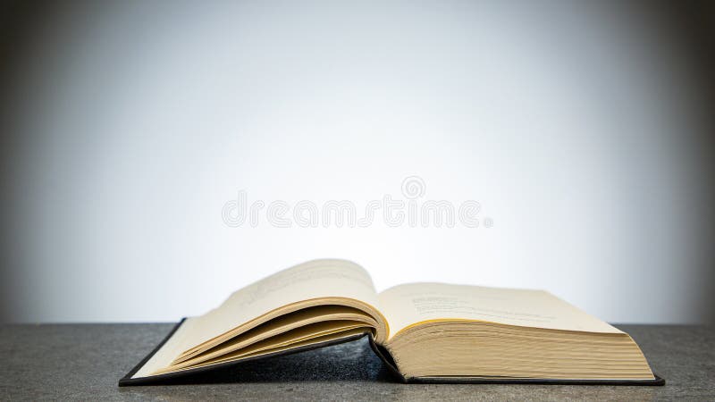 Open Handbook for Study and Education I Stock Photo - Image of bible ...