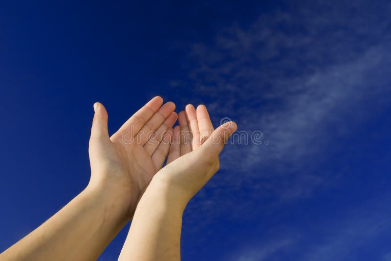 Open handen stock foto. Image of wolk, blauw, collectief - 1751486