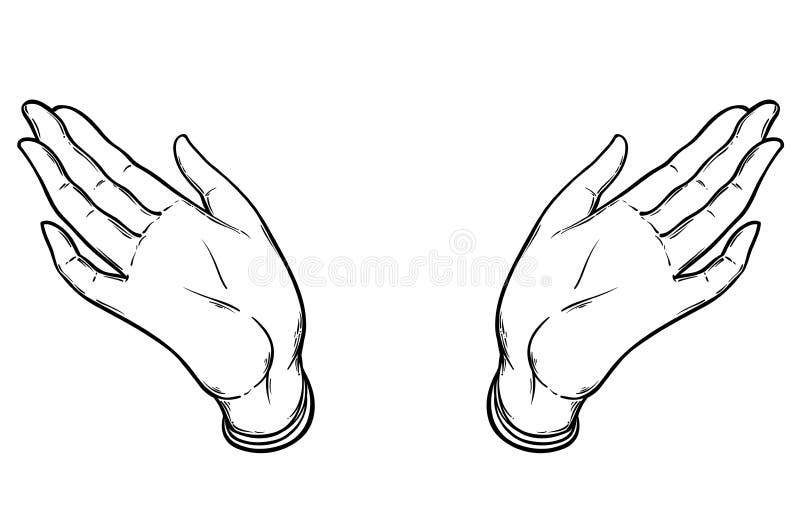 Open Hand Tattoo Emblem Stock Illustration Image Of Idea