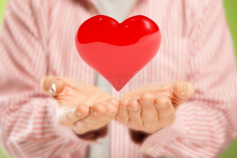 Open hands with heart stock image. Image of care, date - 23978955