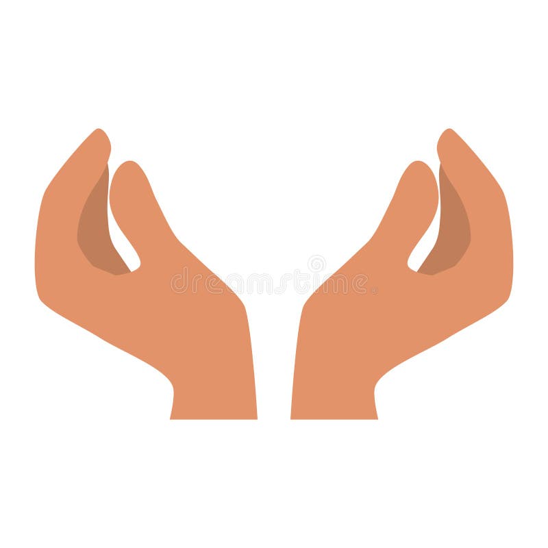 Open Hands in Holding Gesture Icon Image Stock Illustration ...