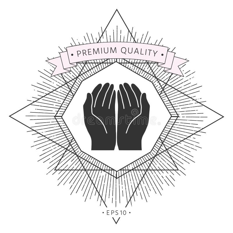 Open hands icon stock vector. Illustration of side, human - 120123583