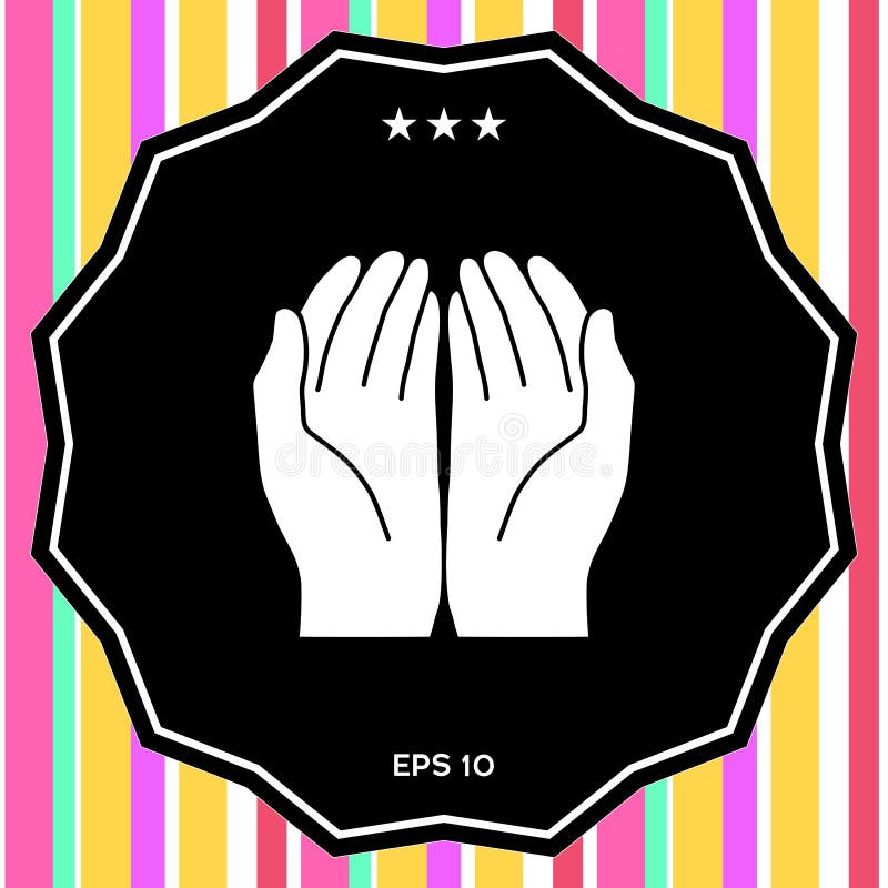 Open hands icon stock vector. Illustration of communication - 115846234