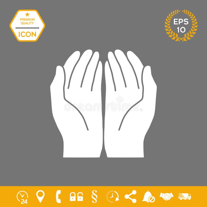 Open Hands Icon . Graphic Elements for Your Design Stock Vector ...