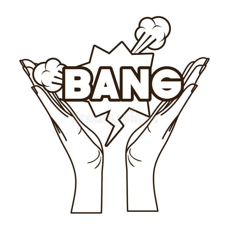 Open Hands Receiving Comic Words in Speech Bubble Stock Vector ...