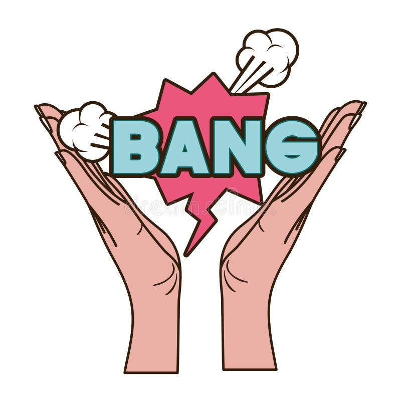 Open Hands Receiving Comic Words in Speech Bubble Stock Vector ...