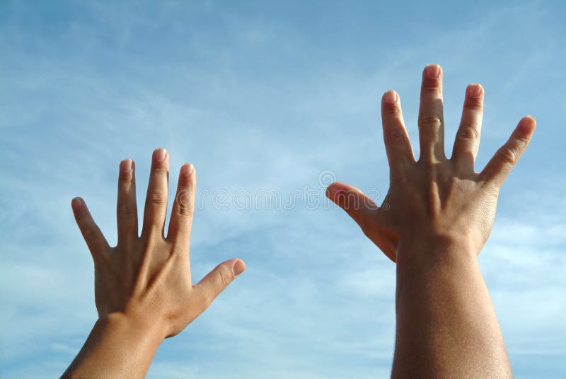 Open hands on sky stock photo. Image of holidays, mystery - 1202416