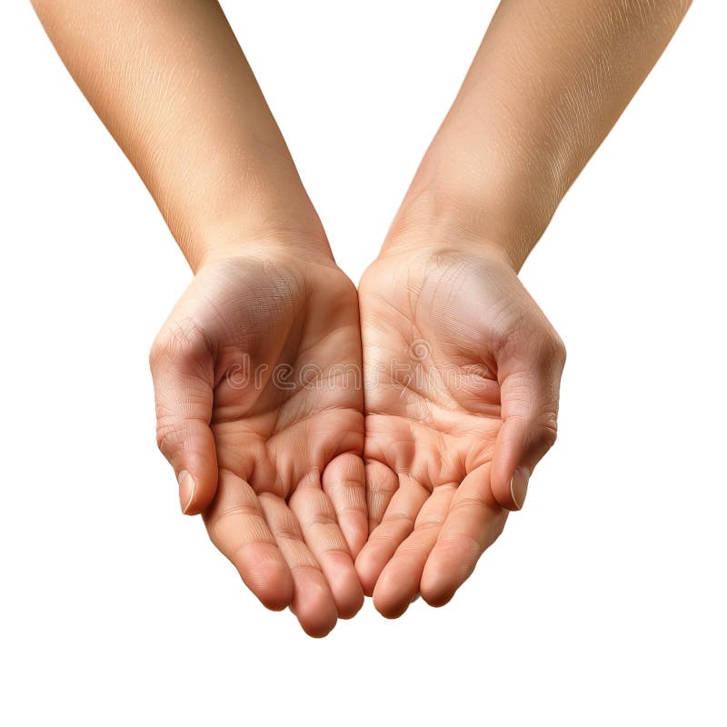 Open Hands on Transparent Background Stock Photo - Image of language ...