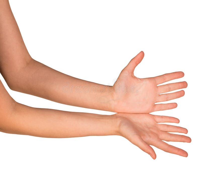 The Open Hands Of A Young Woman Stock Photo - Image of giving, begging ...