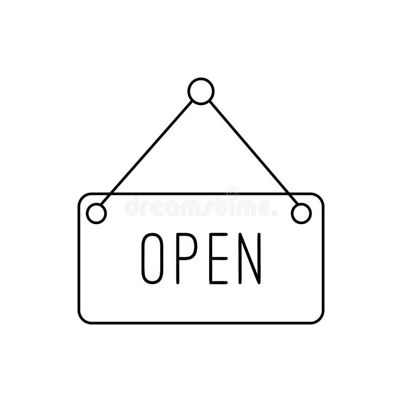 Open Hanging Sign Stock Illustrations – 10,086 Open Hanging Sign Stock ...