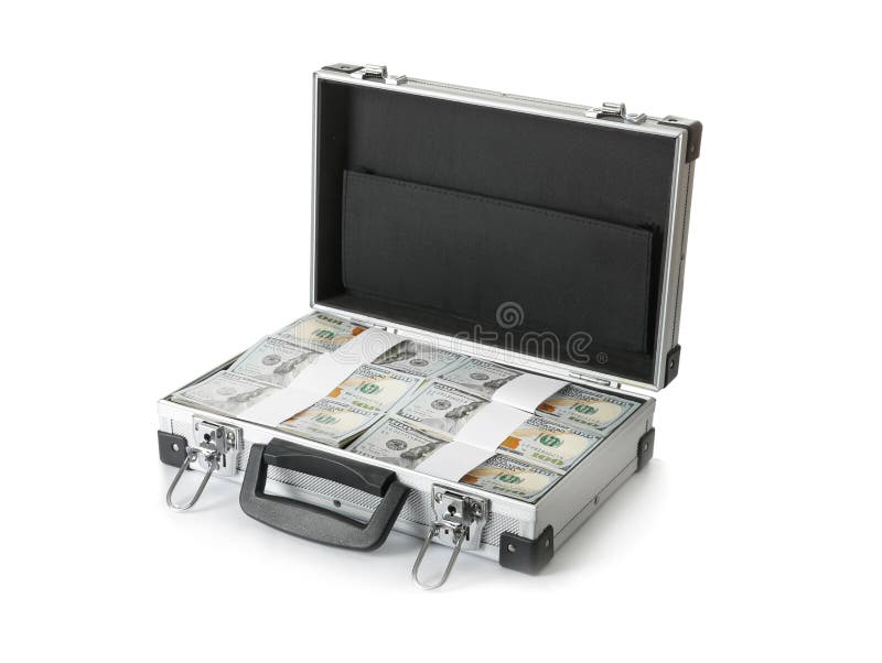 Hard case full of money stock image. Image of background - 135326987
