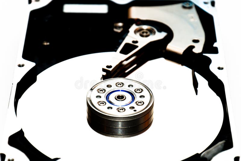 Open hard disk stock photo. Image of equipment, technology - 20982238