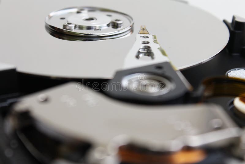 Open Hard Disk of a Computer Stock Photo - Image of equipment, hardware ...