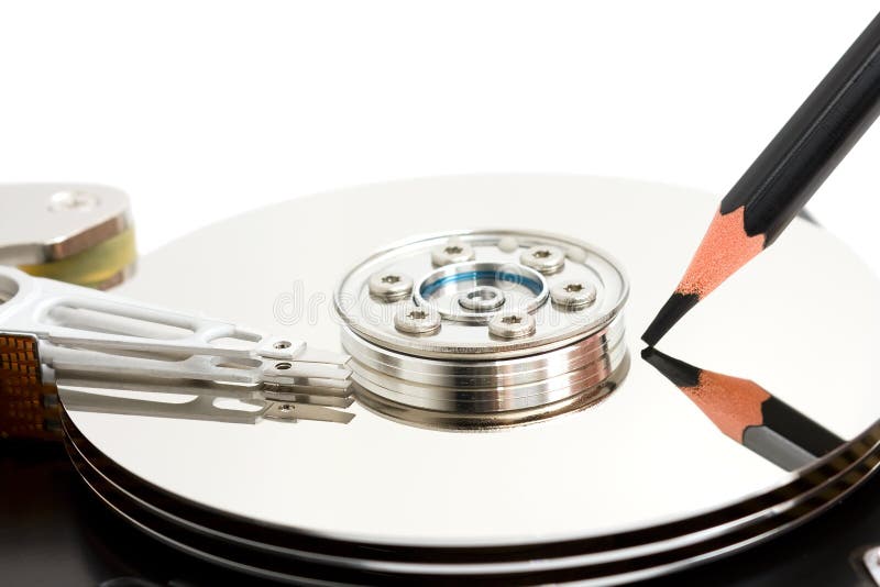 Open hard disk drive stock image. Image of delete, digital - 10419569
