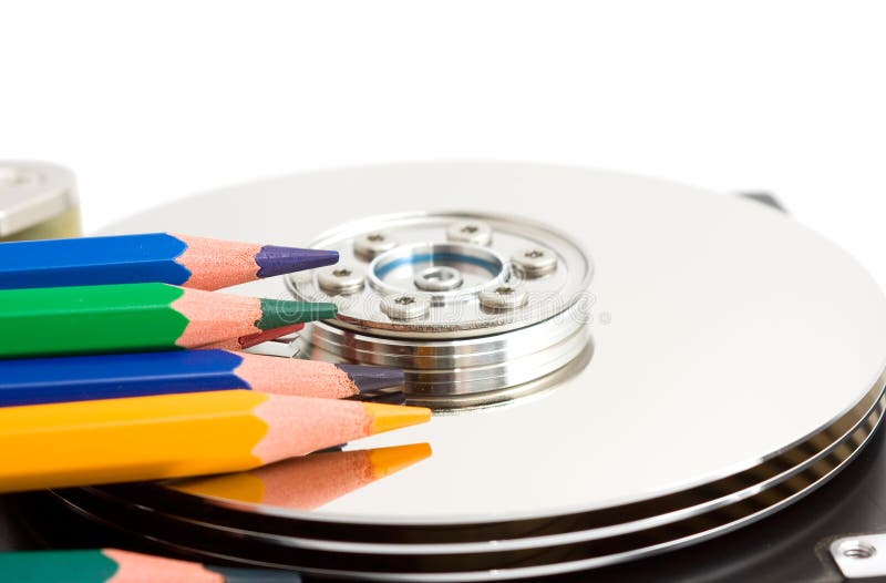 Open hard disk drive stock image. Image of closeup, digital - 10419563
