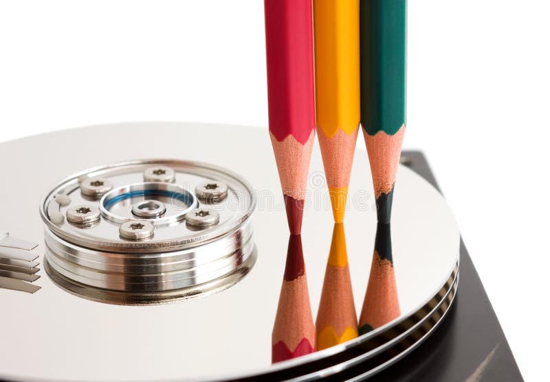 Open hard disk drive stock image. Image of delete, digital - 10419569