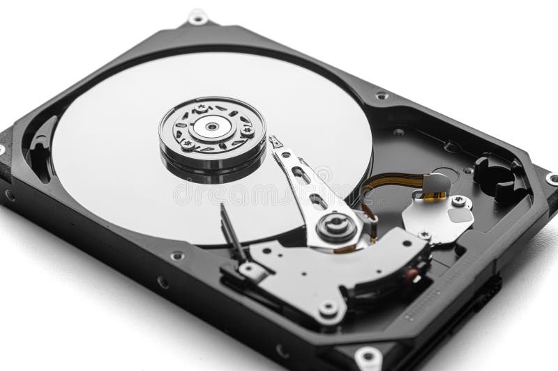 Open hard disk drive. stock photo. Image of surface - 295612504