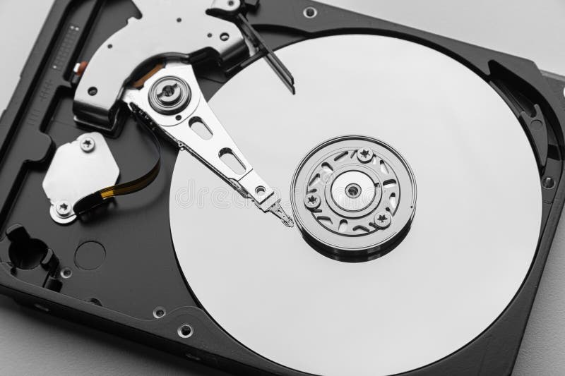 Open hard disk drive. stock photo. Image of electronic - 295612604