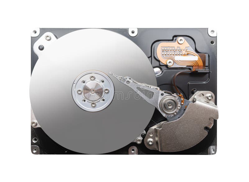 Open hard disk drive. stock photo. Image of server, security - 295612836