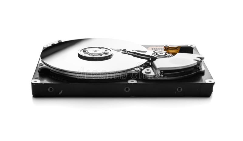 Open hard disk drive. stock photo. Image of server, head - 295820188