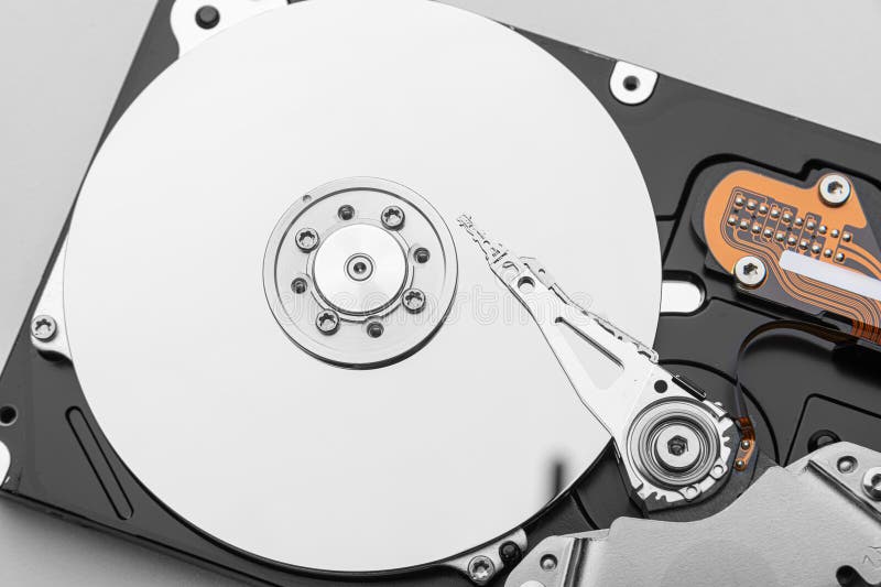 Open hard disk drive. stock photo. Image of surface - 295820354