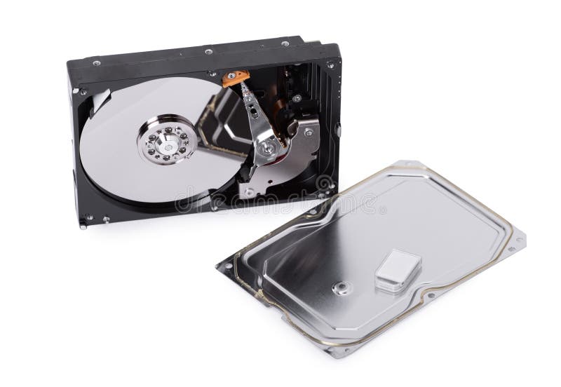 Open hard disk drive stock image. Image of equipment - 363159281