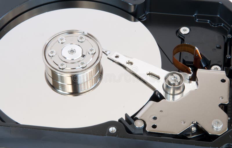 Open hard disk (HD) stock image. Image of head, device - 14690333