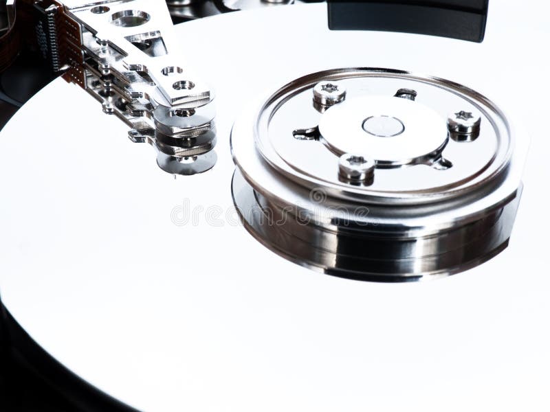 Open hard drive stock image. Image of disk, code, head - 7556787